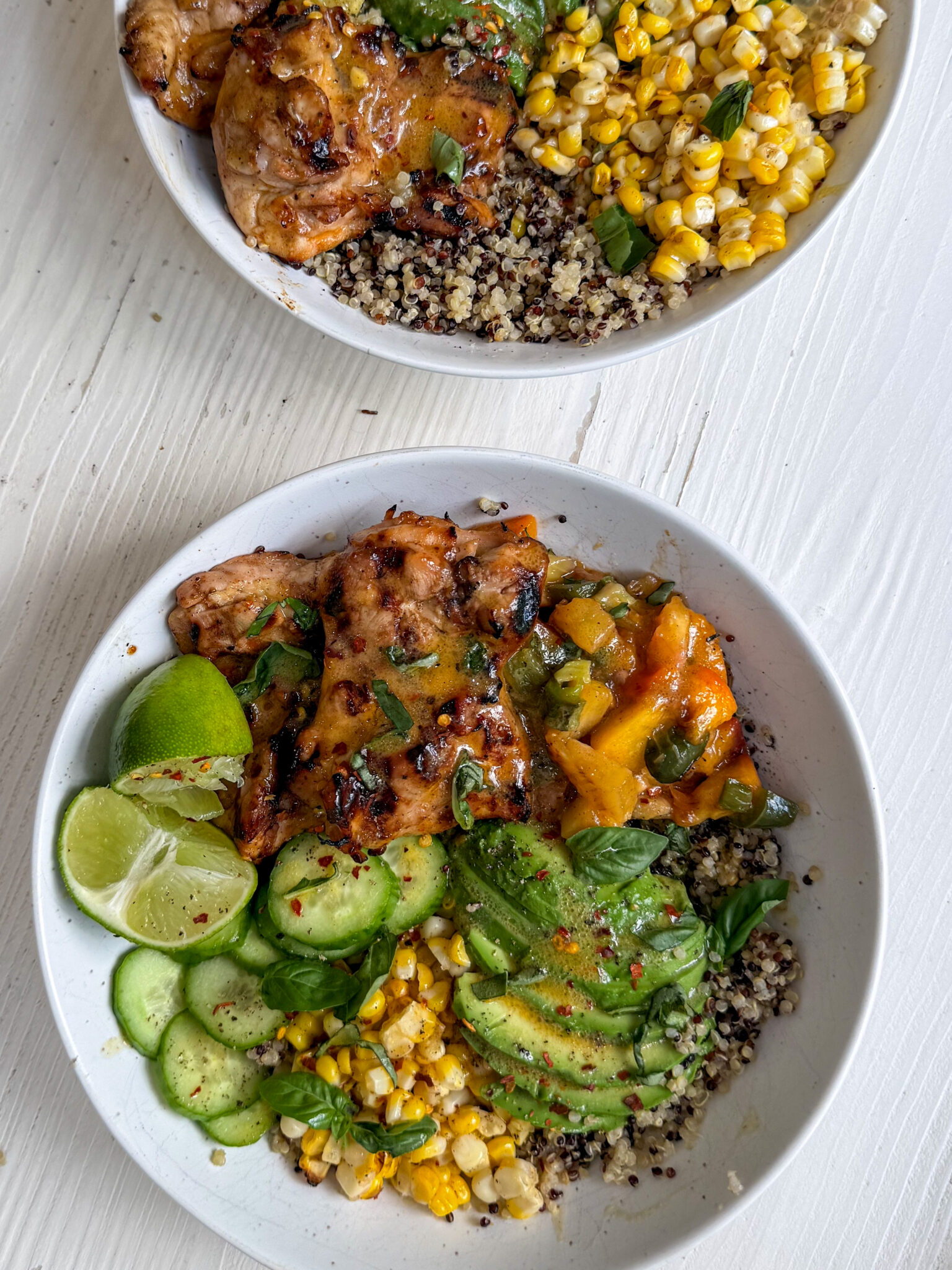 Hot Honey Chicken and Quinoa Bowls - Everything Delish
