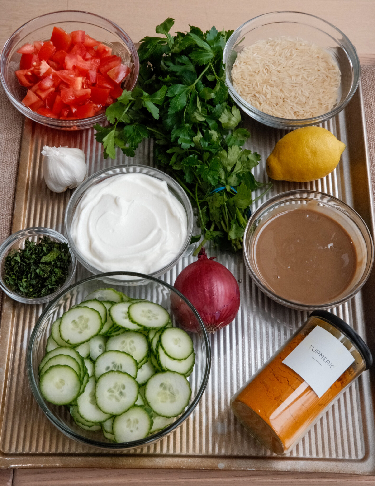 Crispy Turmeric Rice Shawarma-Inspired Bowls with Garlicky Lemon Tahini ...